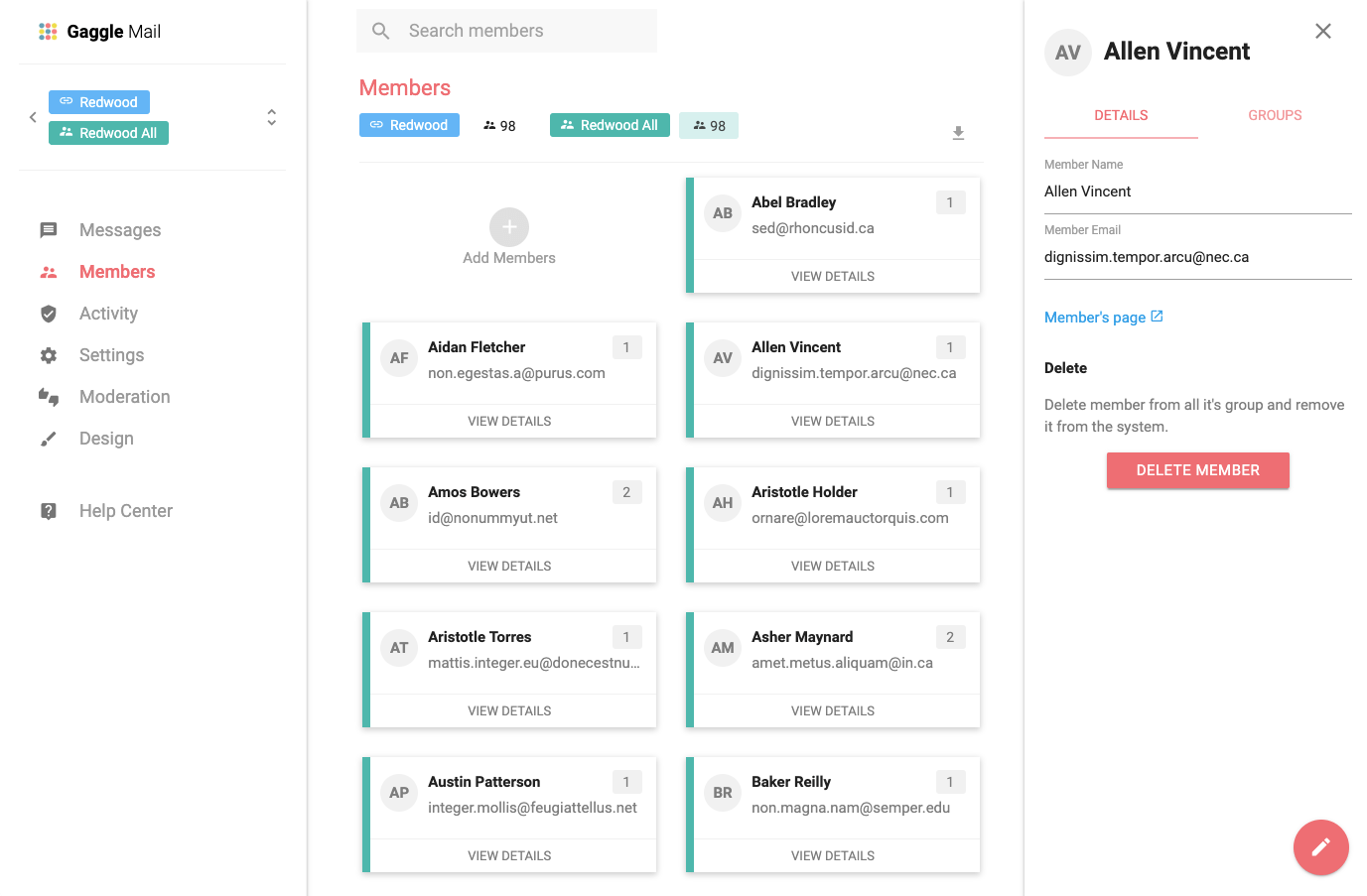 Gaggle Mail | Simple Group Email Service