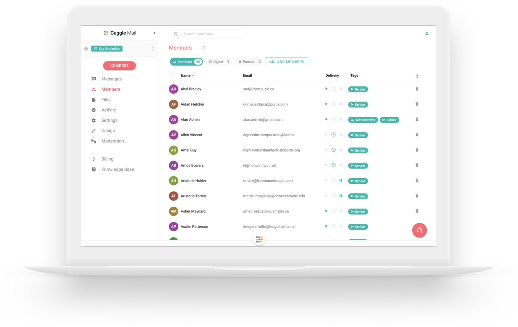 Gaggle Mail | Simple Group Email